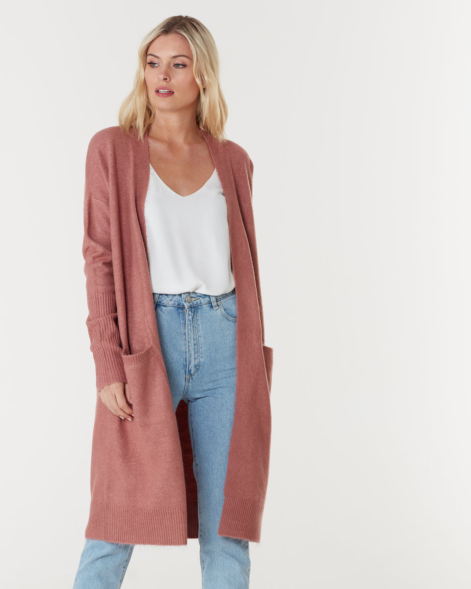 TORONTO LONG CARDIGAN - SPICE – EVERLY COLLECTIVE